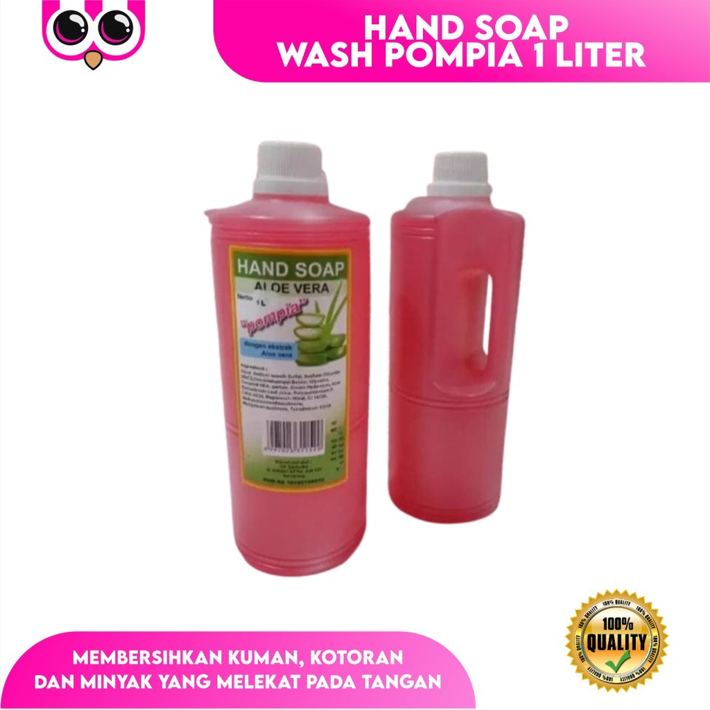 Jual [BOTOL] HAND SOAP WASH POMPIA 1 LITER / SABUN CUCI TANGAN | Shopee ...