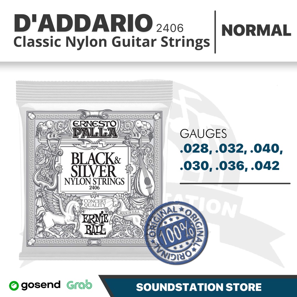 Jual Ernie Ball 2406 Nilon Black Senar Gitar Klasik / Nylon Strings ...