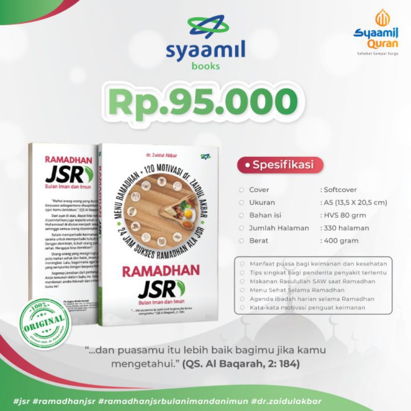 Jual RAMADHAN JSR READY BEST SELLER JURUS SEHAT MENU RAMADHAN 24 JAM SUKSES ALA JSR | Shopee ...