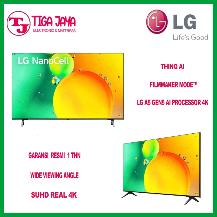 Jual LG 55NANO75SQA LED SMART TV UHD 4K HDR 55 INCH NANO CELL TV 55NANO75 | Shopee Indonesia