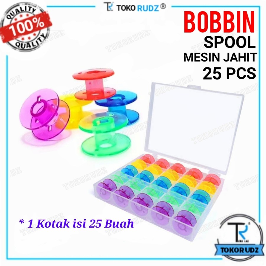 Jual Spul Mesin Jahit Portable Bobbin Spool Plastik Warna | Shopee ...