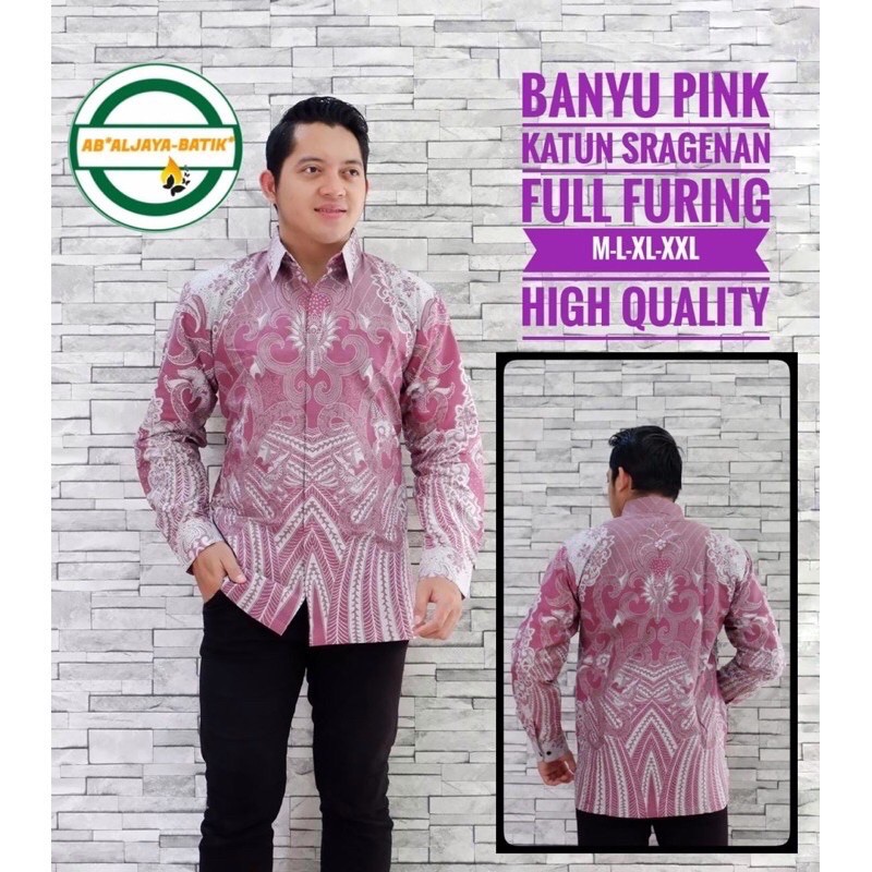 Jual BANYU PINK Batik Pria Full Furing Katun Halus High Quality ...