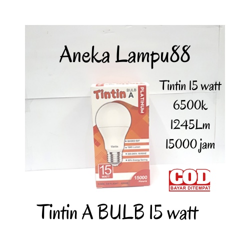 Jual Lampu LED Tintin 15 WATT Platinum A bulb - Bohlam tintin 15 watt putih - lampu 15 watt ...