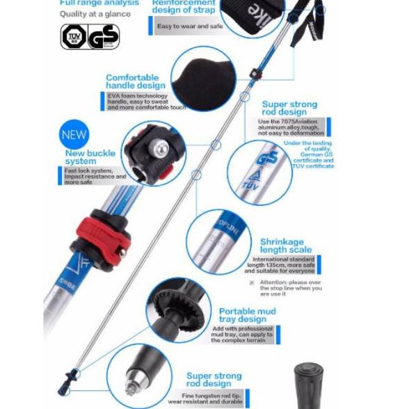 Jual Best TREKKING POLE LIPAT TRACKING POLE ALUMUNIUM ULTRALIGHT ...