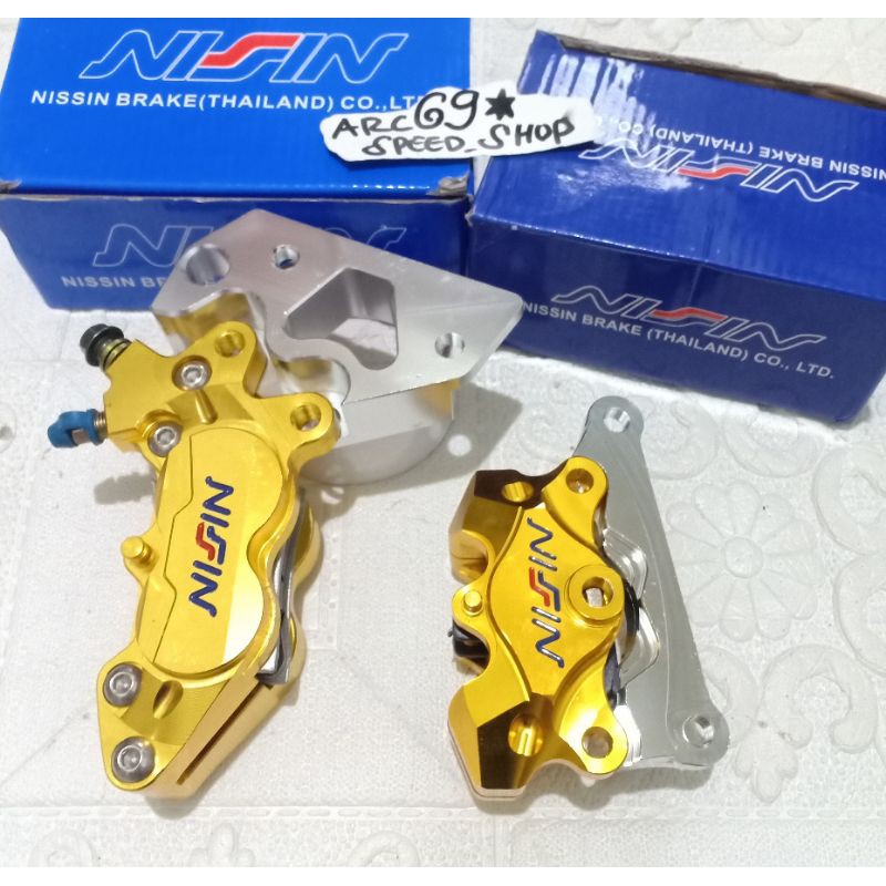 Jual Paket Kaliper Depan Big Pot 4p / 4 Piston Belakang 2p / 2 Piston Plus Breket Yamaha NMAX ...