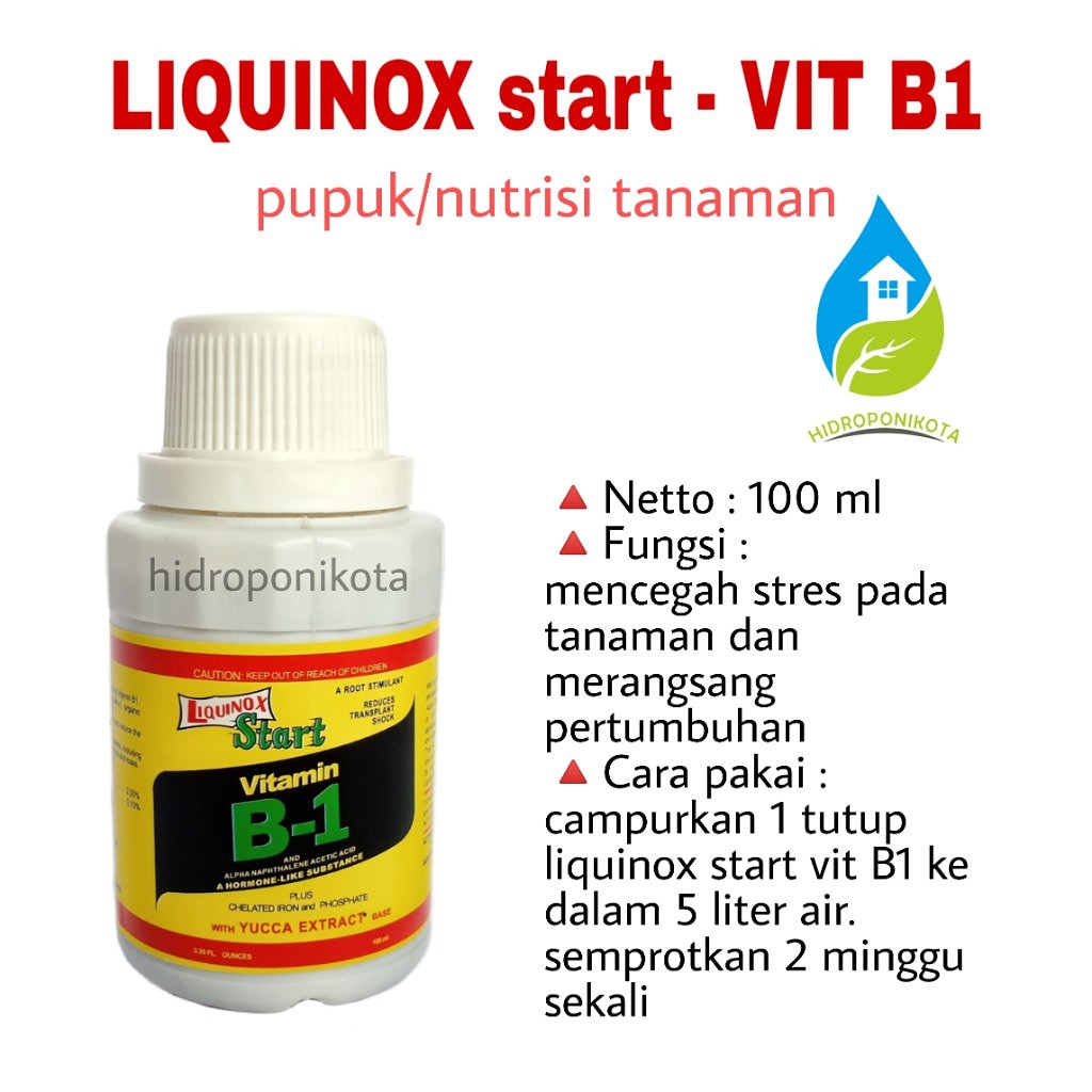 Jual Vitamin B1 Liquinox isi 100ml - Obat anti stress tanaman | Shopee ...