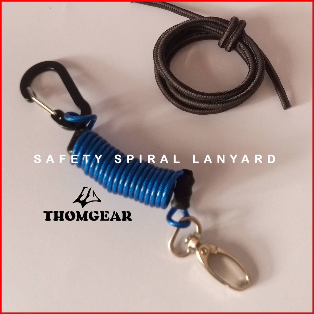 Jual Tali Pengaman Carabiner Gantungan Kunci Spiral Lanyard Besar dan ...