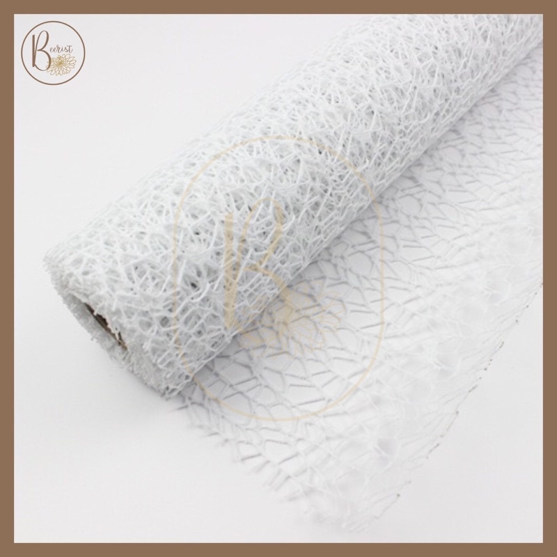 Jual Kertas Jaring Buket Bunga 1 Roll Korean Jaring Spider Roll Mesh ...