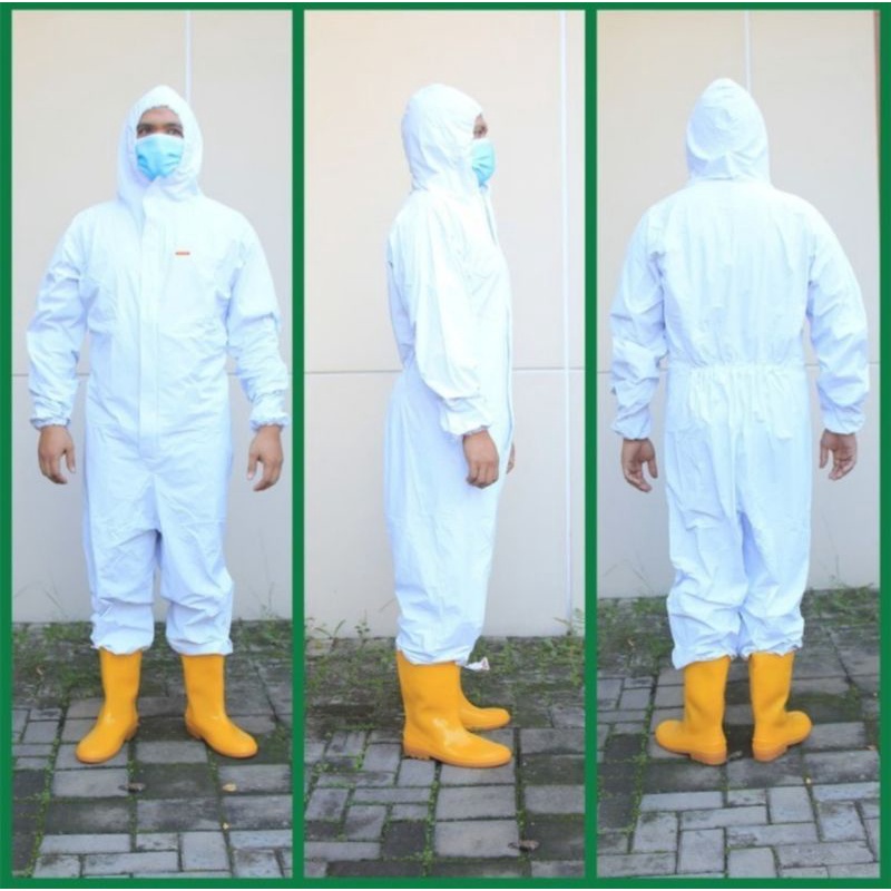 Jual APD Hazmat 75 GSM Kemenkes - Baju APD Hazmat Cover All Alat ...