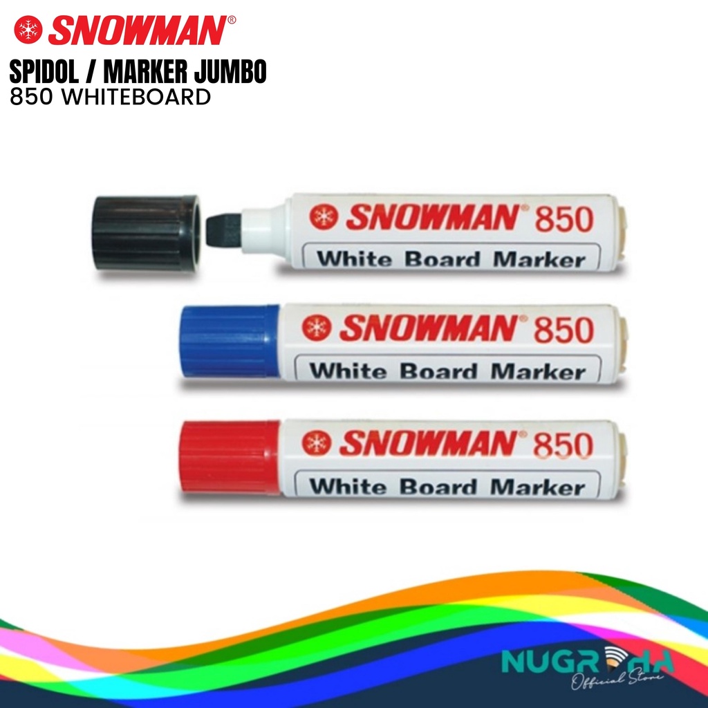 Jual [ Non-permanent ] Whiteboard Marker Original Snowman Jumbo 850 ...