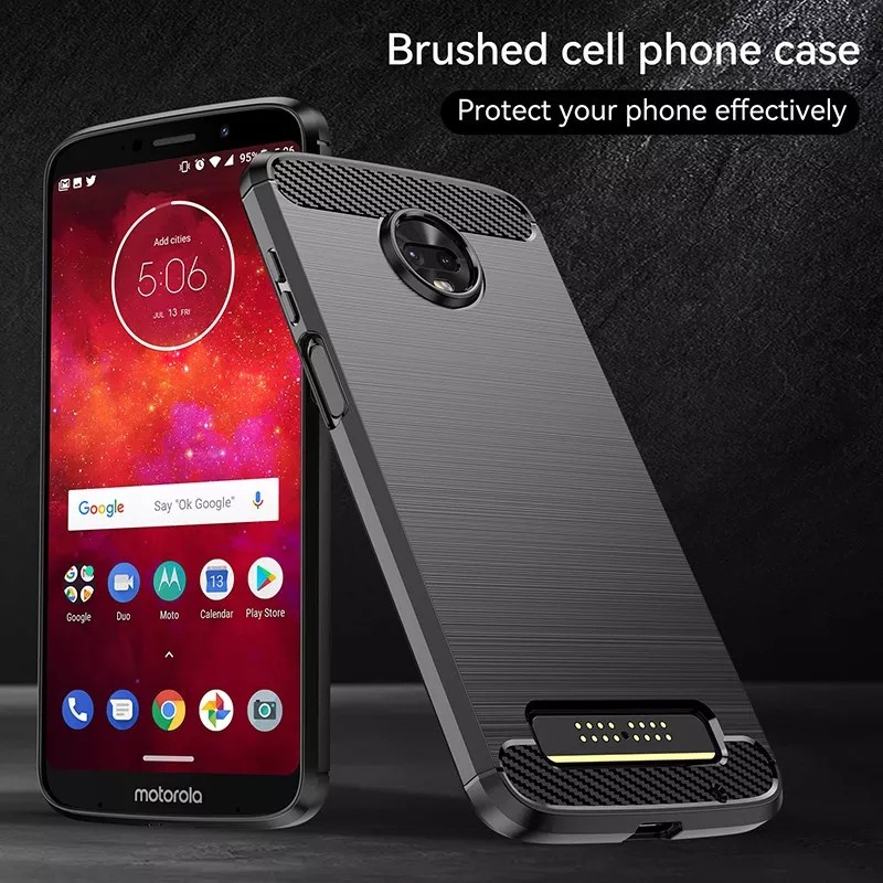 Jual CASE MOTOROLA MOTO Z2 PLAY SLIM ARMOR RUGGED CARBON ANTI ...