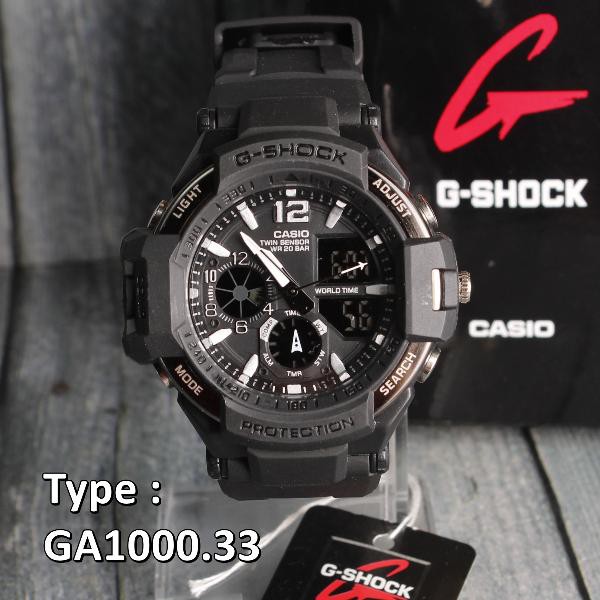 Jual G SHOCK Full Black Casio Master G GA1100 GA1000 . Jam Tangan Pria ...
