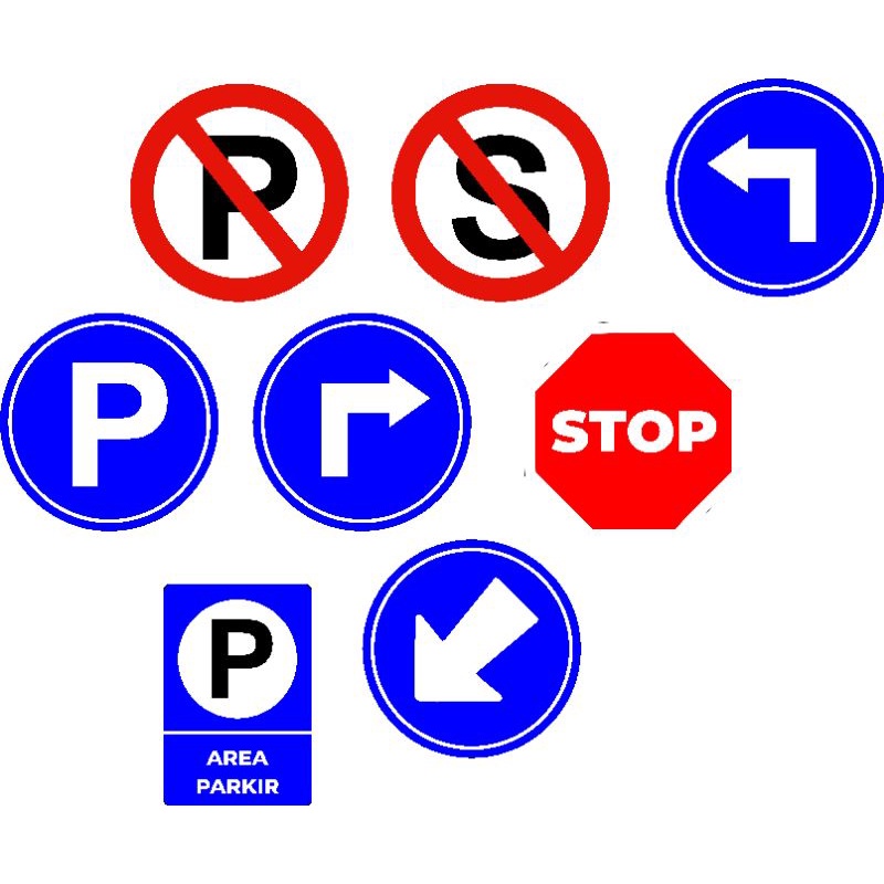 Jual Rambu Lalu lintas Kotak 60x60 Cm. Bulat Diameter 60Cm. | Shopee ...