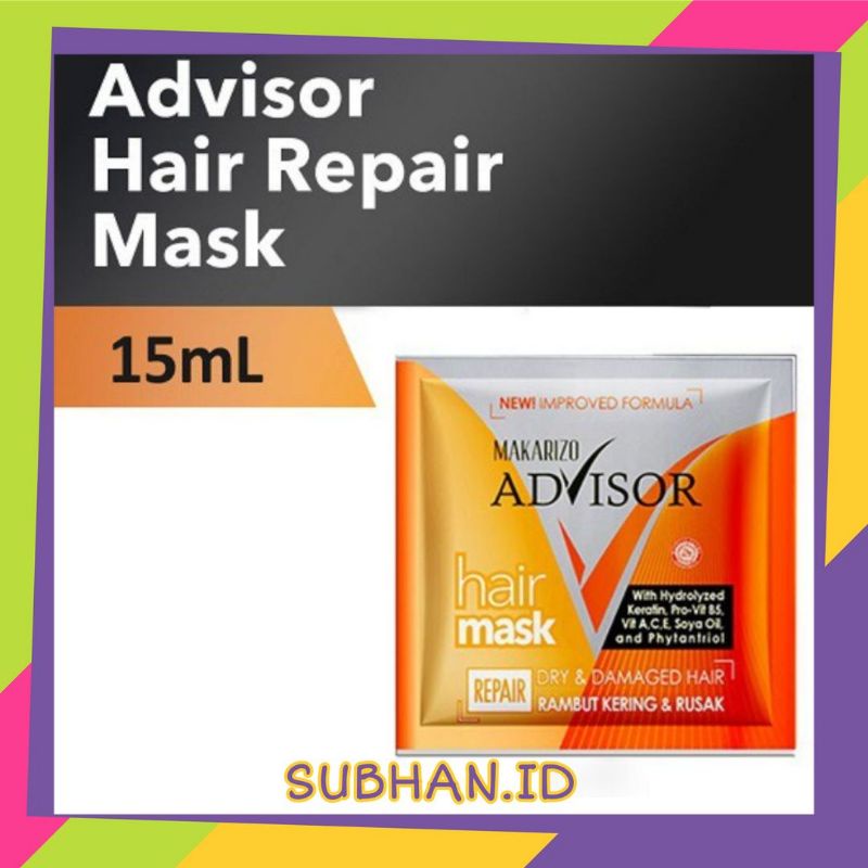 Jual makarizo advisor hair repair mask/masker rambut 15ml | Shopee ...