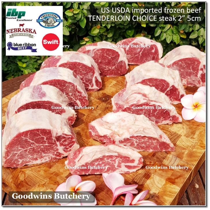 Jual US beef TENDERLOIN STEAK CUTS USDA CHOICE Eye Fillet Mignon Has ...
