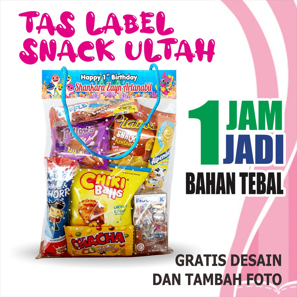 Jual Tas Snack Idul Fitri Tas Label Ultah Jajan Snack Plastik Ulang ...