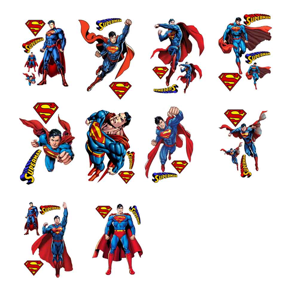 Jual SUPERMAN Sticker Dinding Size 30 - 45 cm vinyl white waterproof ...