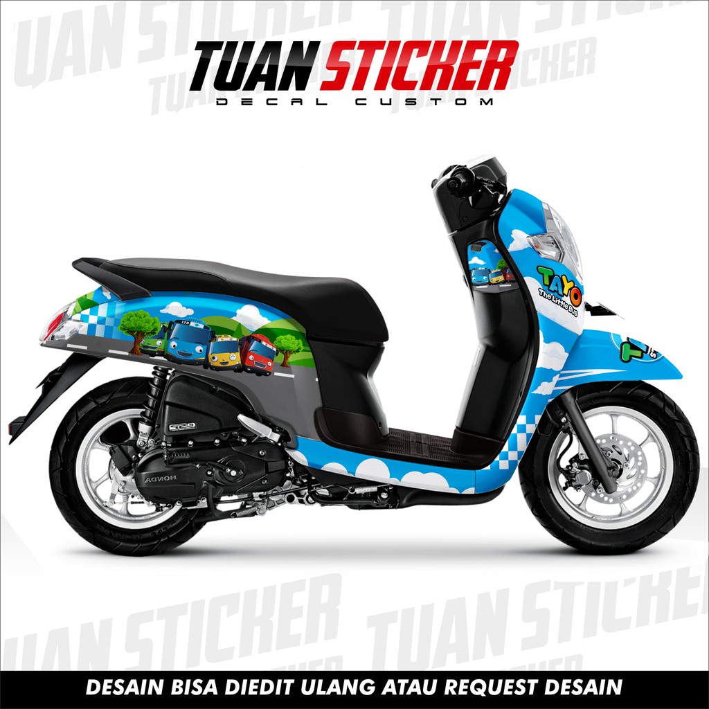Jual Sticker Striping Decal Scoopy New, decal scoopy, cetak striping ...