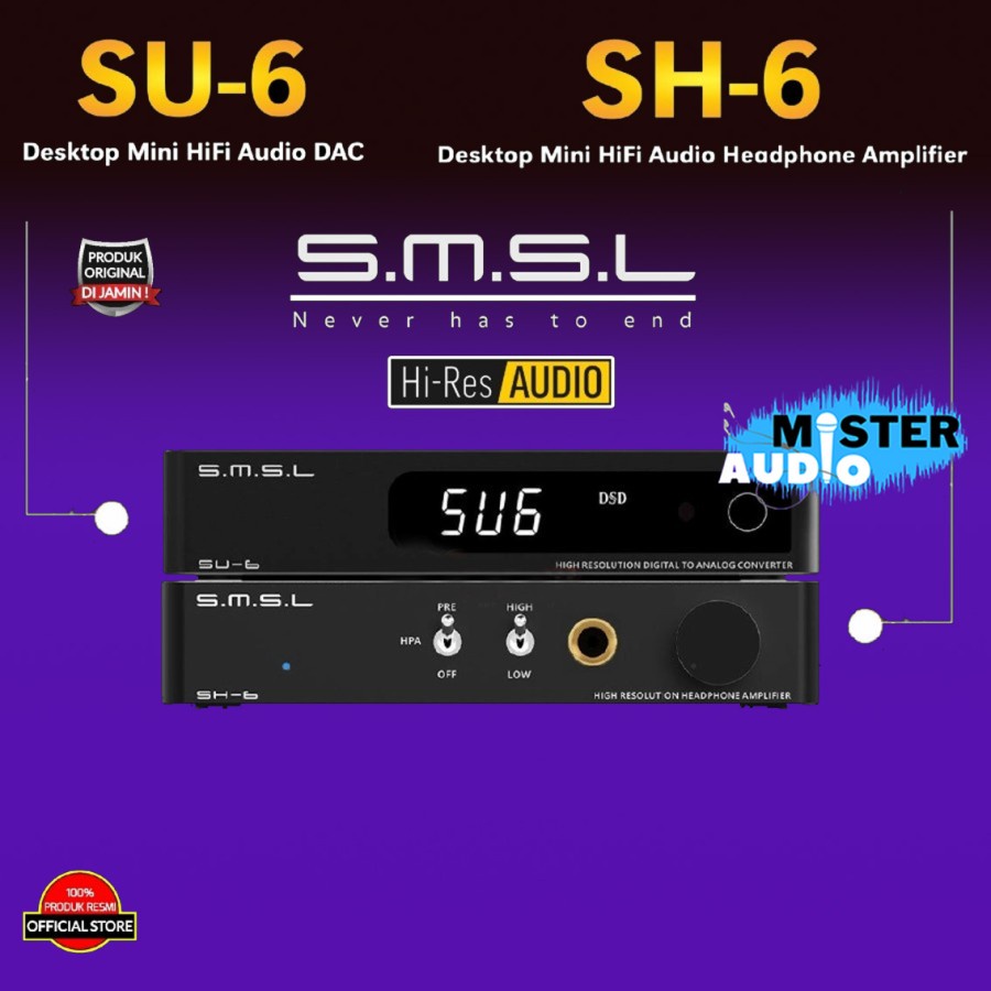 Jual SMSL SU 6 / SU6 / SH-6 / SH6 Hi-Res Audio System Original | Shopee Indonesia