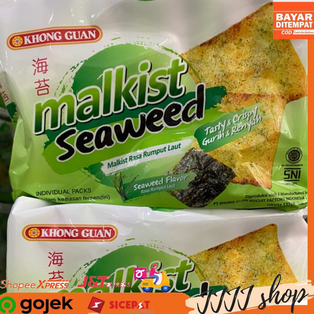 Jual Khong Guan Malkist Biskuit Cemilan Snack Cracker Rasa Rumput Laut ...