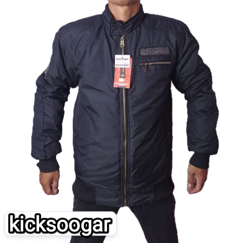 Jual Jaket Bomber Pria Kicksoogar - Tebal, Anti Angin, Keren Buat Motor ...