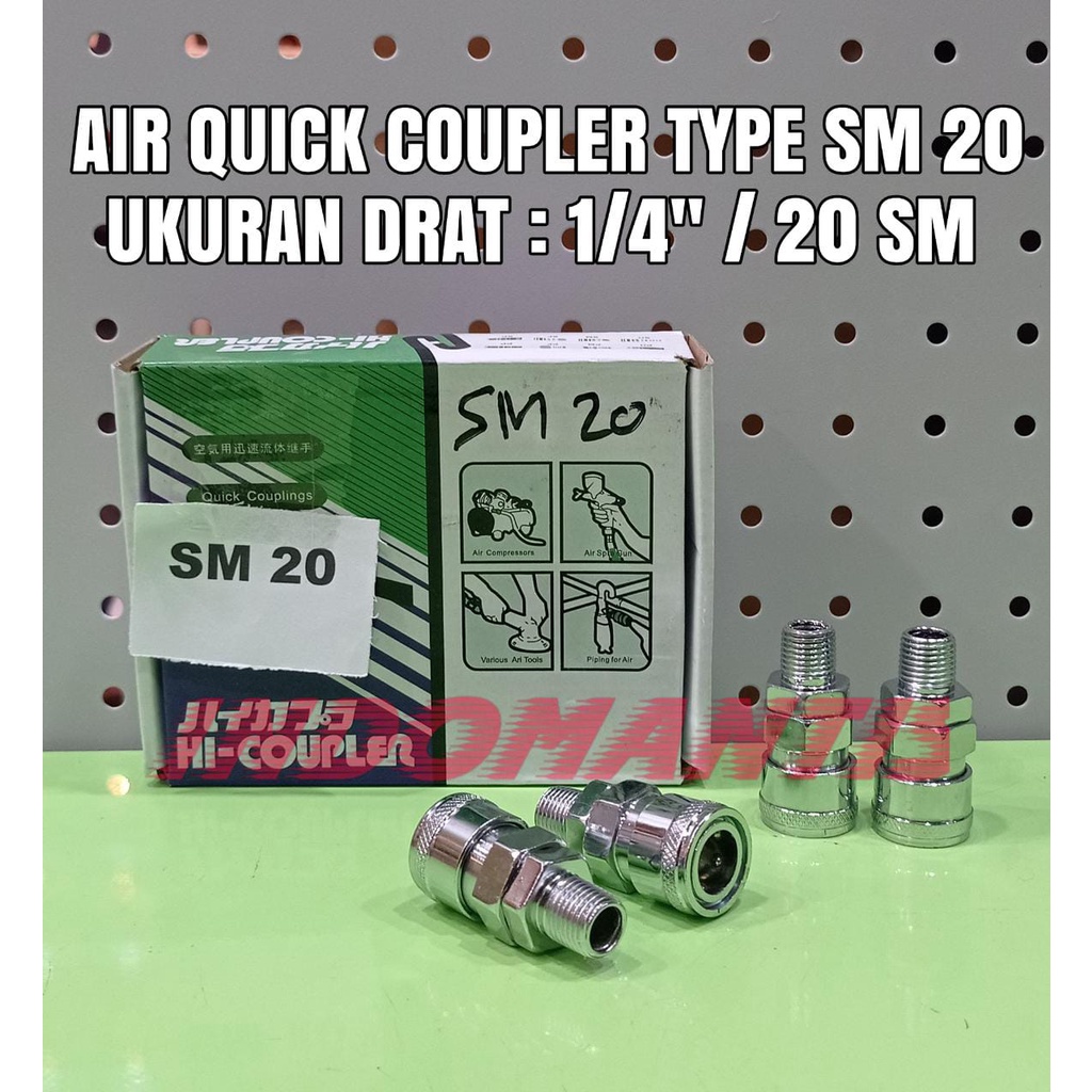 Jual SM20 - QUICK COUPLER MALE QUICK COUPLING SAMBUNGAN ANGIN KOMPRESOR SM-20 | Shopee Indonesia