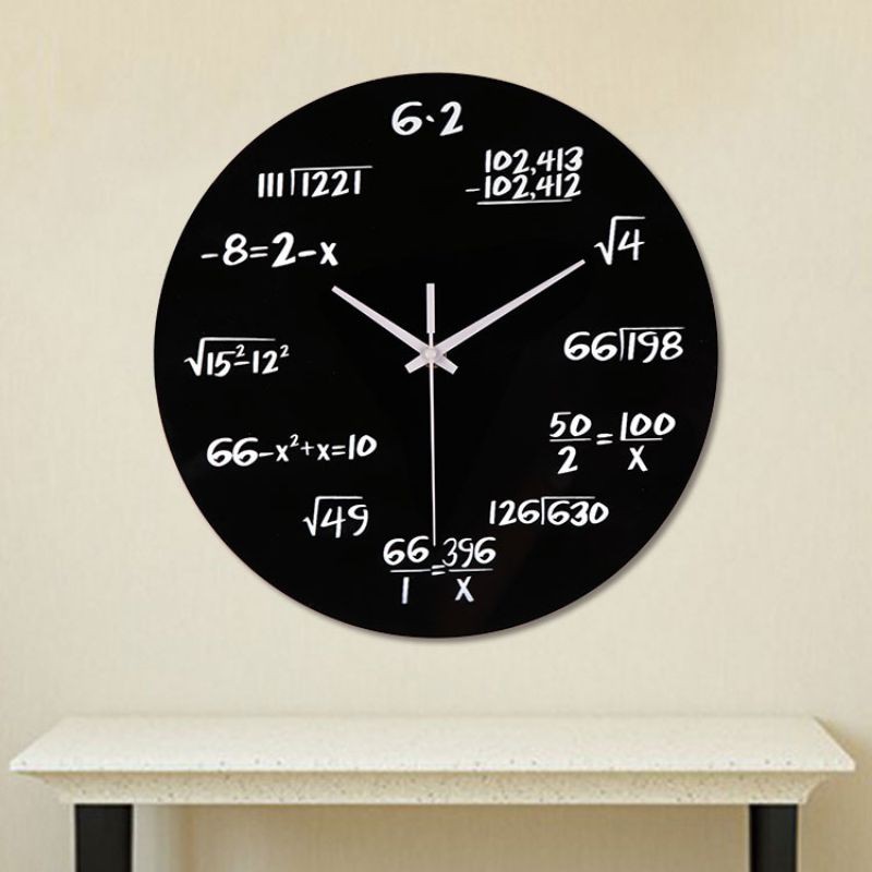 Jual 3DLM Jam Dinding Unik Matematika Quartz 30CM Math Equation Modern ...