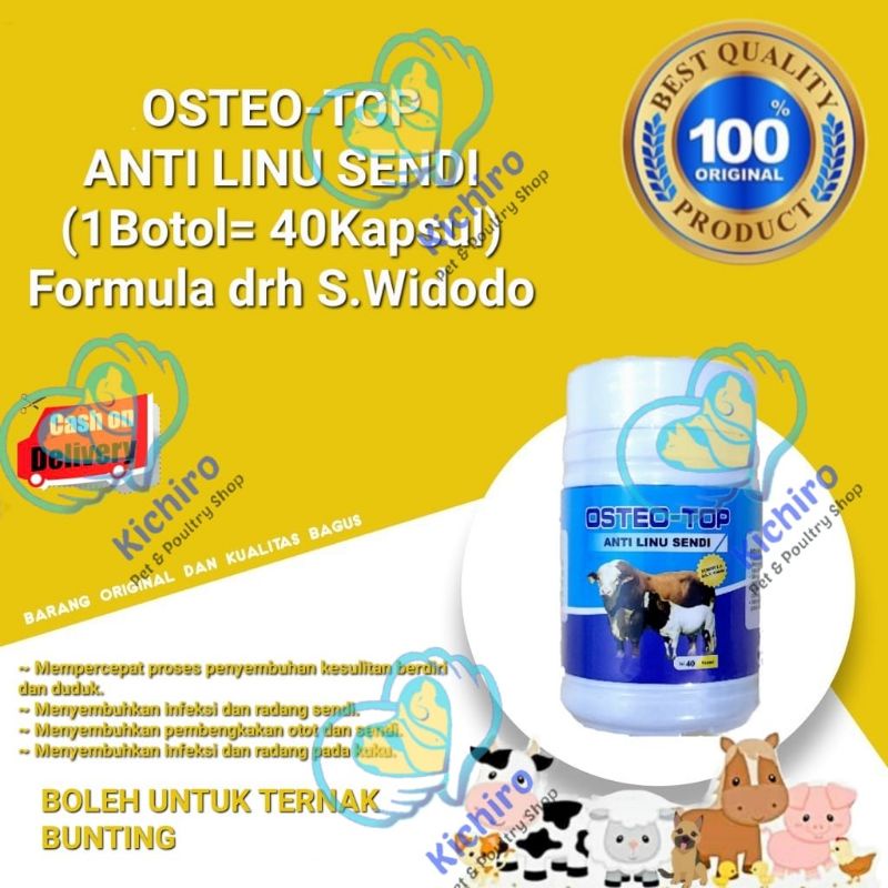 Jual Osteo Top isi 40 Kapsul Obat Tulang Linu Sendi Infeksi Sapi ...