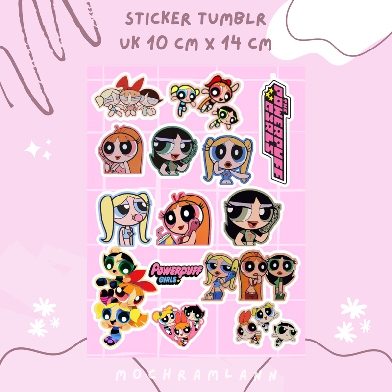 Jual POWER PUFF STICKER / STIKER LUCU / STIKER CASE HP / STIKER LAPTOP ...