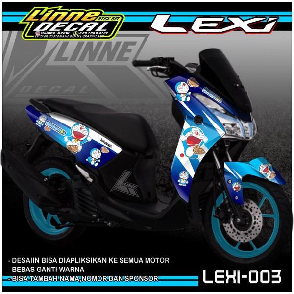 Jual decal yamaha lexi doraemon vareasi/sticker lexi/custom yamaha lexi ...