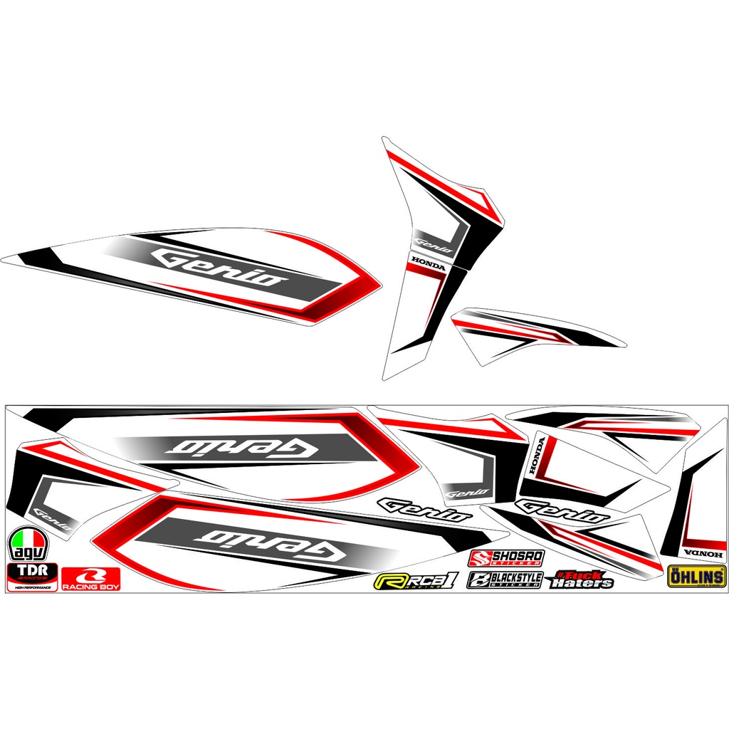 Jual RACING STIKER (STIKER,STRIPING, VARIASI BODY MOTOR MATIC HONDA ...