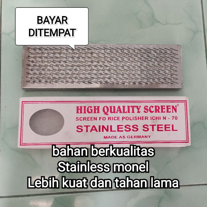 Jual sarangan saringan padi screen N70 stainless (monel) satu set (isi ...