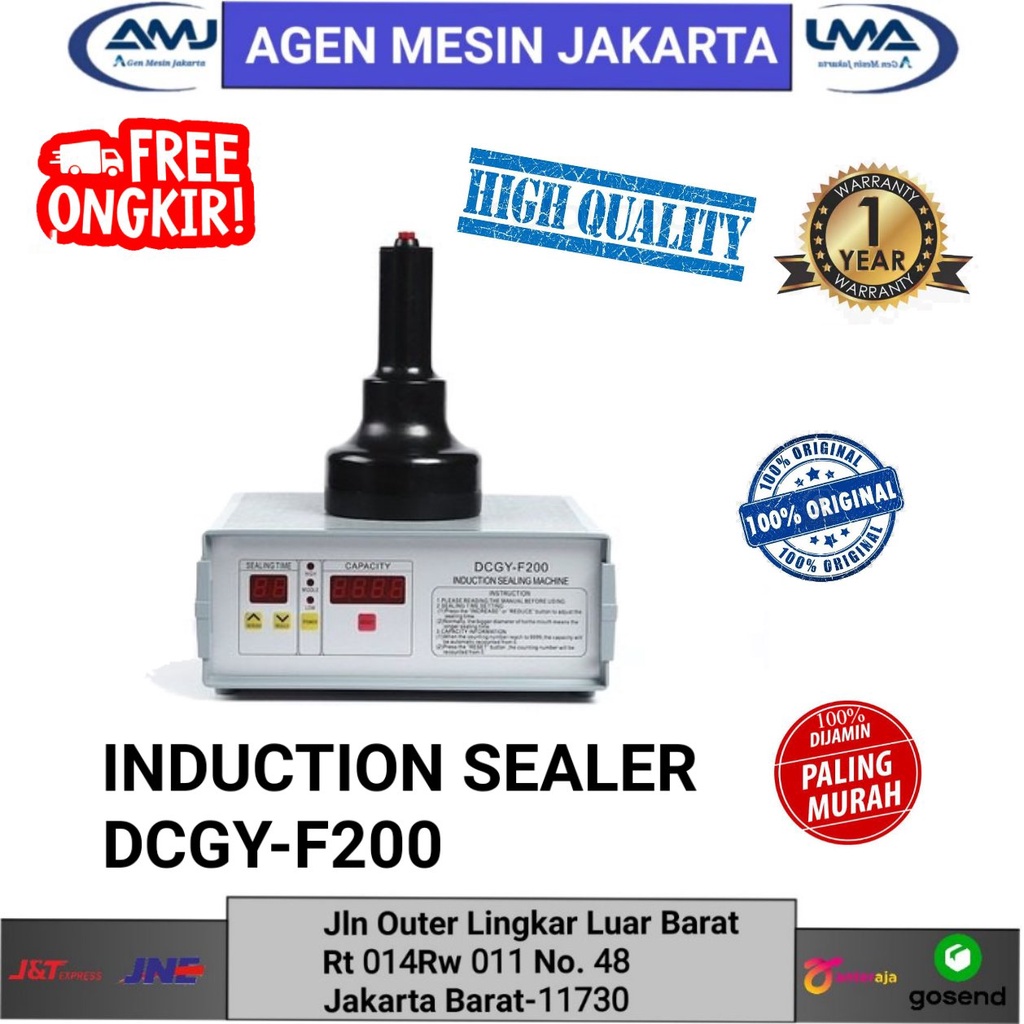 Jual INDUCTION SEALER SEGEL ALUMUNIUM FOIL BOTOL PLASTIK DCGY-F200 ...