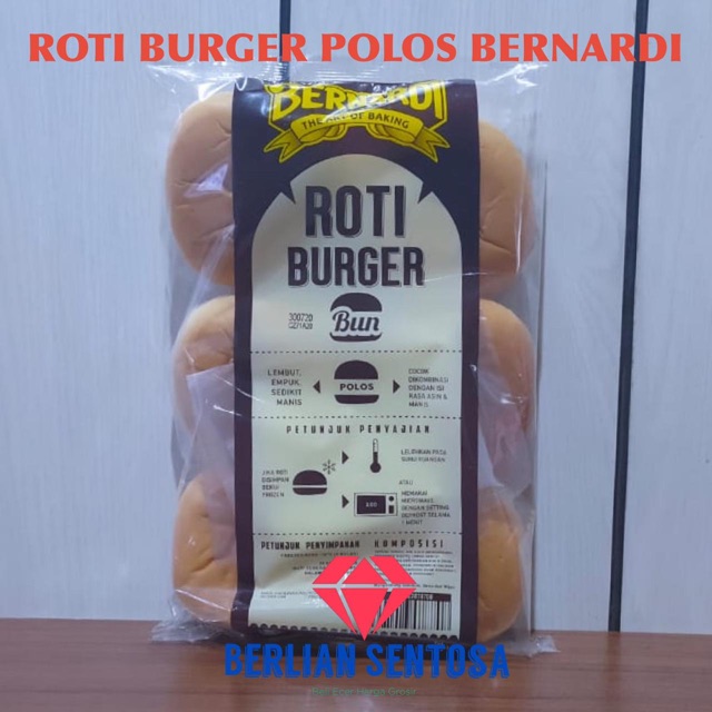 Jual roti burger polos bernardi isi 6 | Shopee Indonesia