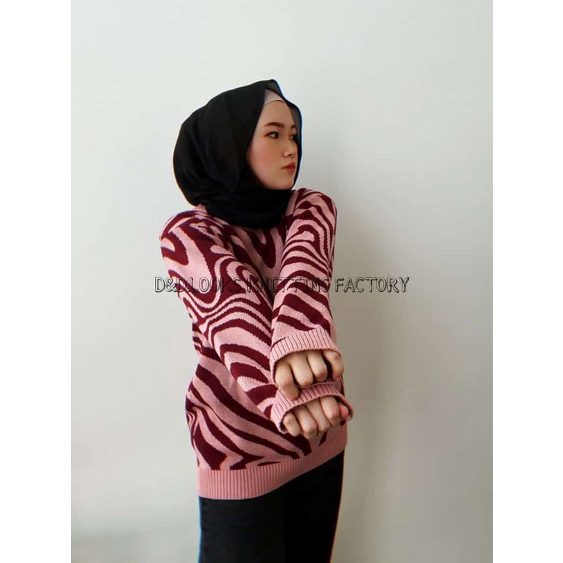 Jual CREW NECK ZEBRA / SWEATER RAJUT PREMIUM / BAJU RAJUT / ATASAN ...