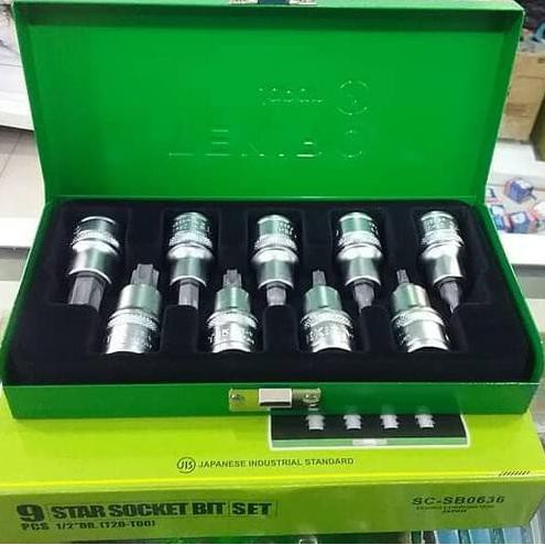 Jual MATA KUNCI SOK BINTANG TEKIRO 9 PCS / STAR SOCKET BIT TEKIRO 9PCS ...