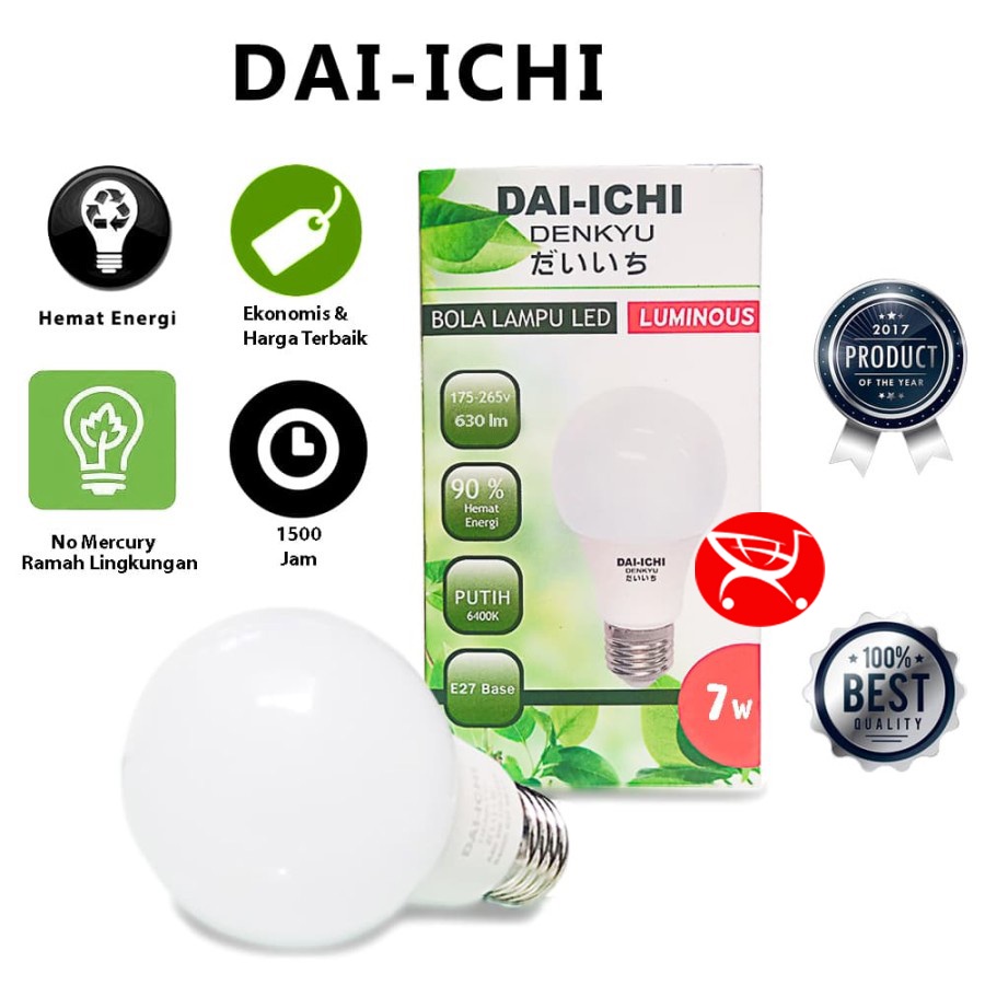 Jual Lampu LED 7 Watt | Lampu DAI-ICHI DENKYU | Shopee Indonesia