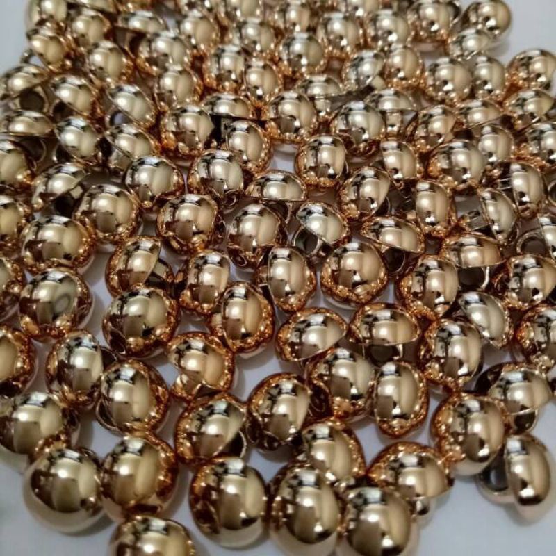 Jual kancing baju jamur emas / silver polos 15mm/13mm/11m.m/9mm per 6 ...