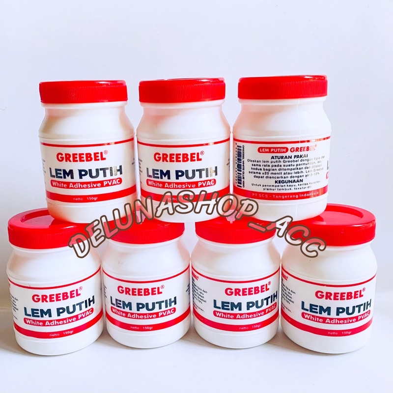 Jual DELUNASHOP GREEBEL LEM PUTIH LEM KERTAS LEM KAYU DLL | Shopee ...