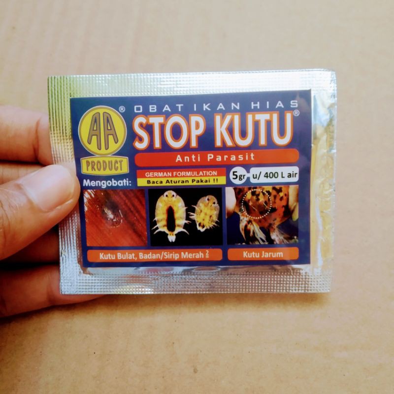 Jual STOP KUTU Anti Parasit - Obat Kutu Ikan Hias - Kutu Jarum - Kutu ...