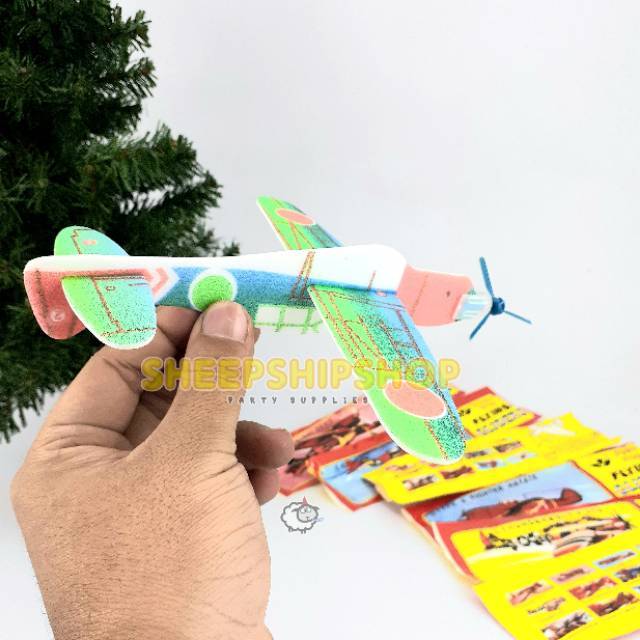 Jual Pesawat Busa Rakit DIY Mainan Edukasi Jadul Flying Glider Gabus ...