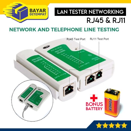 Jual LAN Tester RJ45 dan RJ11 Network Cable Alat Test Tes Cek Kabel ...