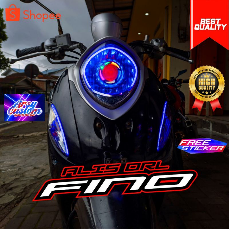 Jual [Arsy custom] LAMPU ALIS DRL LED BONUS ALIS SEIN YAMAHA FINO ...