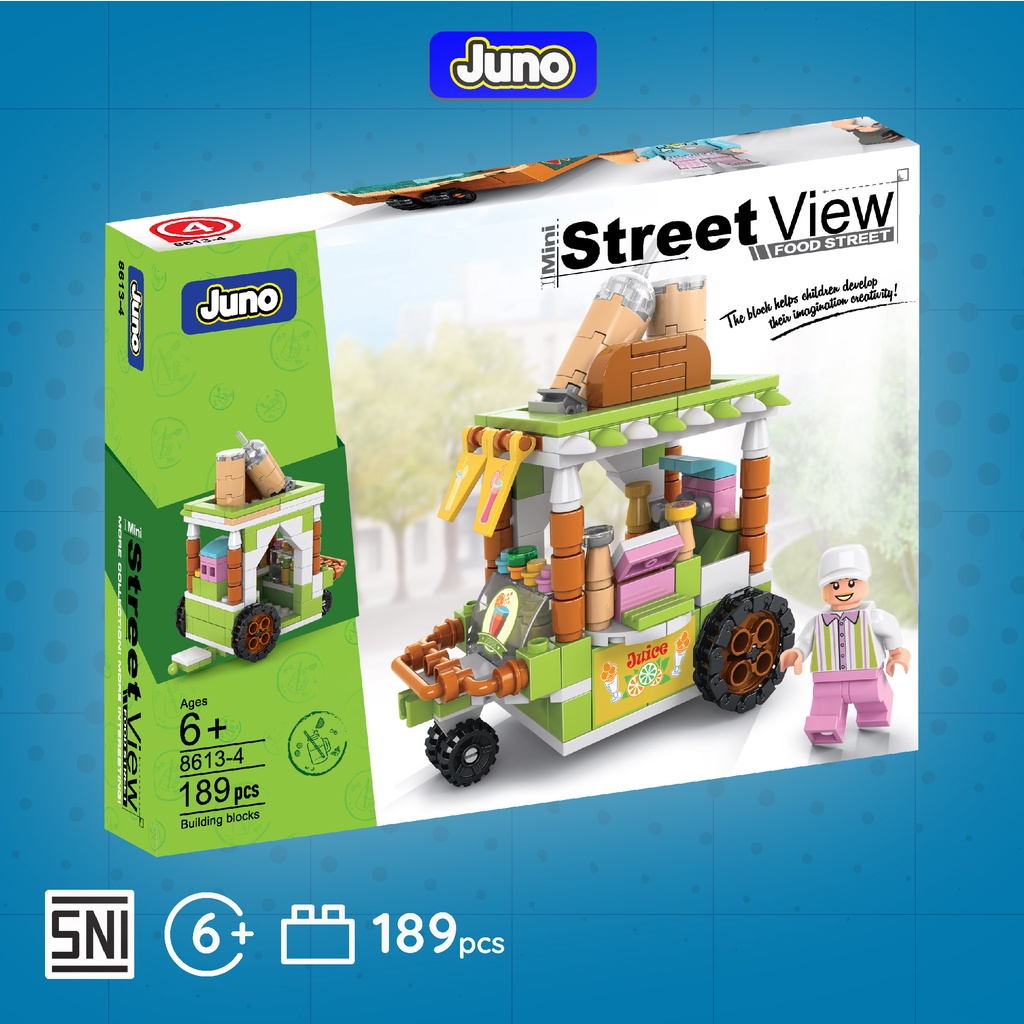 Jual Mainan Balok / Bricks Juno 8613-4 | Juice Street Food | Mini ...