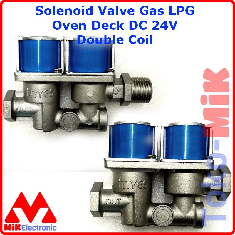 Jual SOLENOID VALVE GAS LPG OVEN DECK OTOMATIS DC 24V DOUBLE COIL ...