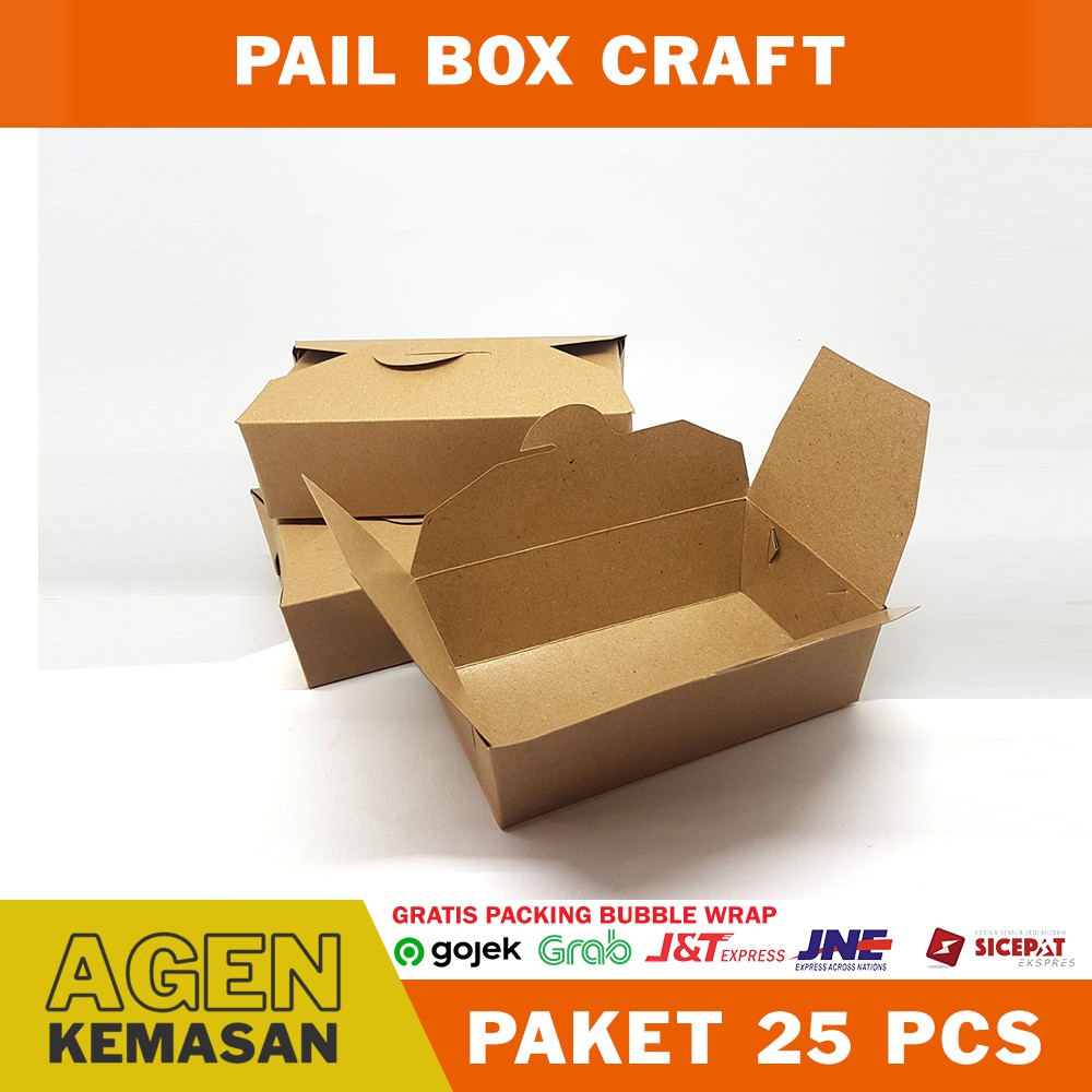 Jual LUNCH PAIL BOX KOTAK MAKANAN 16x9x5 LAMINASI (PAKET 25 PCS ...