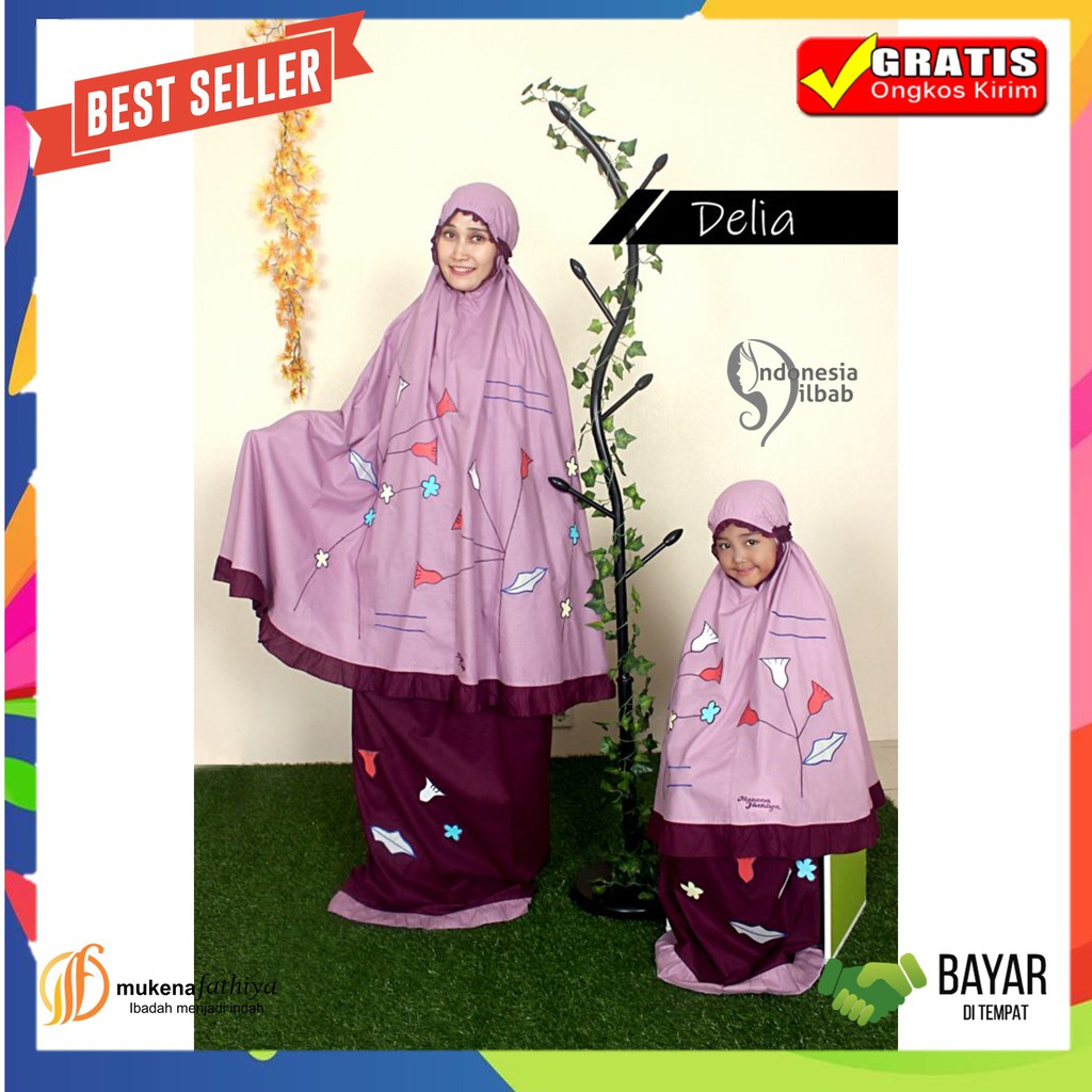 Jual Mukena Couple Anak Fathiya Delia | Harga Satuan ya Warna Lavender ...
