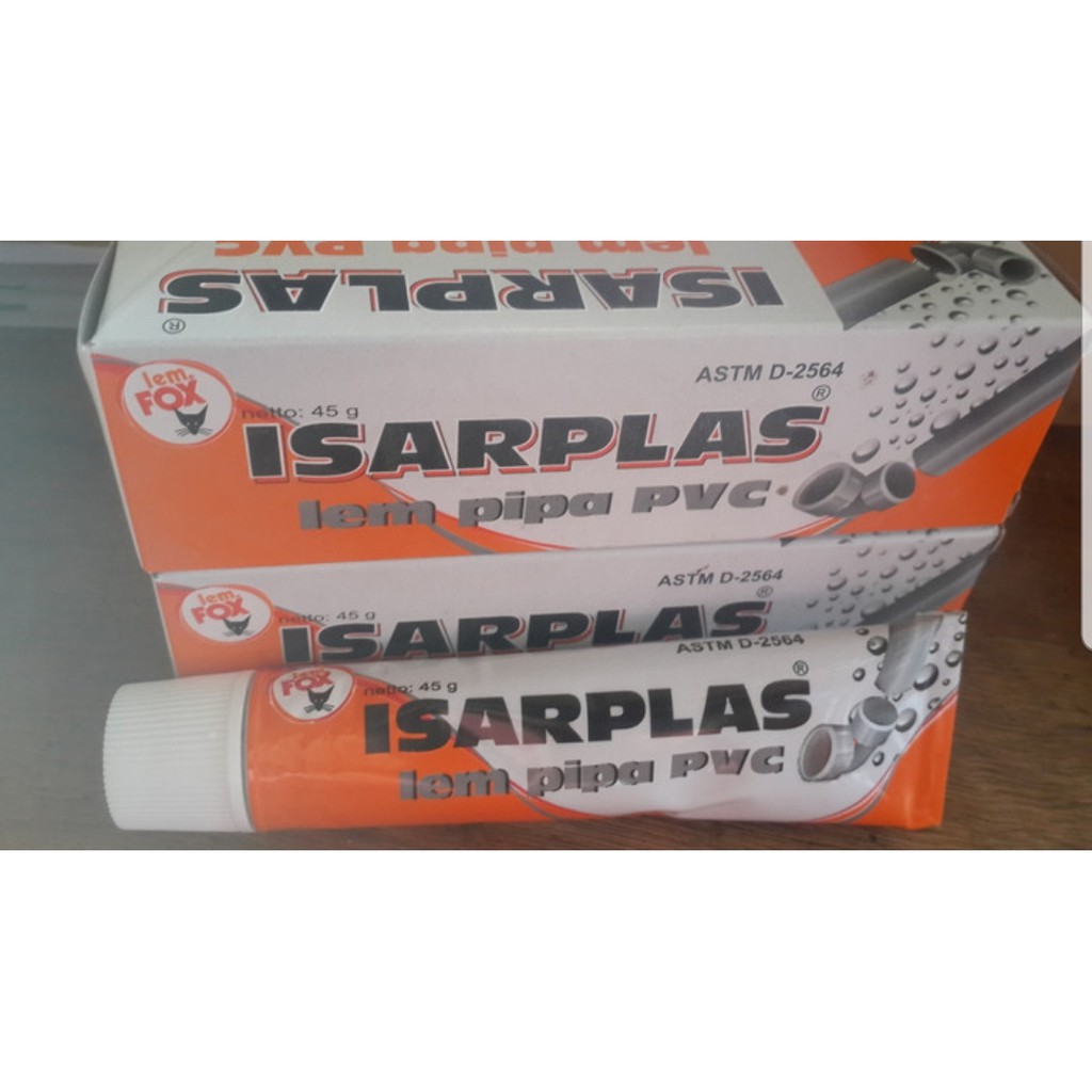 Jual Lem Pipa Paralon PVC ISARPLAS Tube 45 gram/ Lem Fitting Pralon Air FOX Odol 45gram | Shopee ...