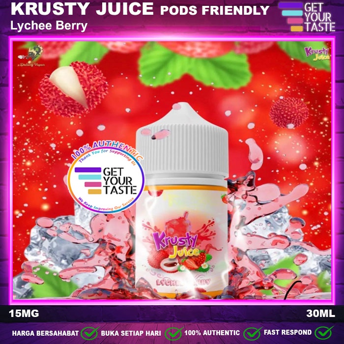 Jual Liquid Krusty Juice Pods Friendly Lychee Berry 30ML by Java Juice ...