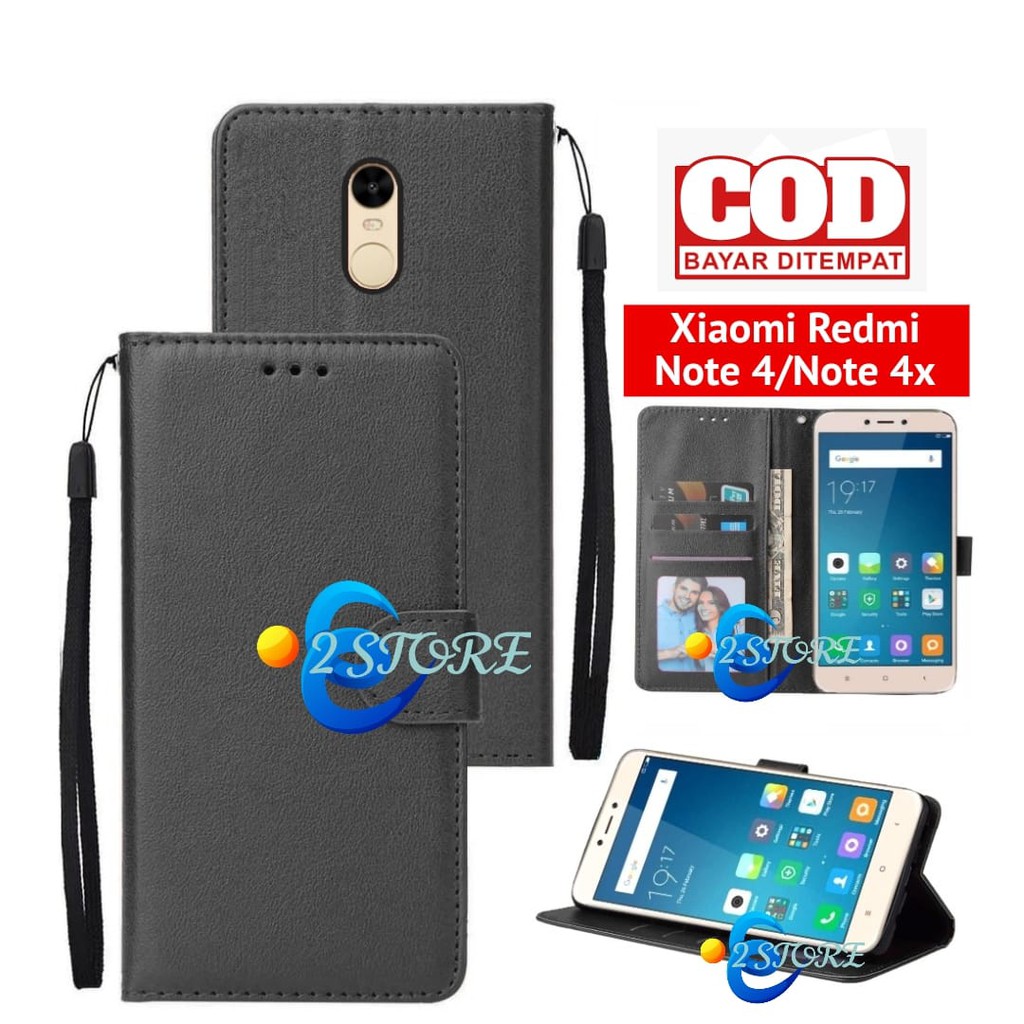 Jual Case HP XIAOMI REDMI NOTE 4 NOTE 4X Flip case model flip ada tempat foto dan kartu flip ...